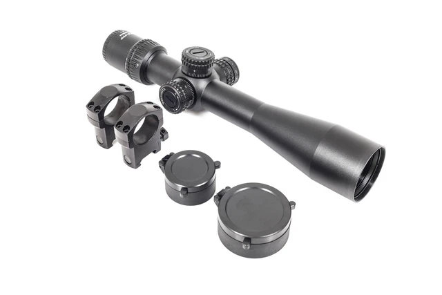 ELLTECH UCS 6-24X44 FFP MR1X 0.1 MRAD IR Rifle Scope w/ Picatinny Rings ...