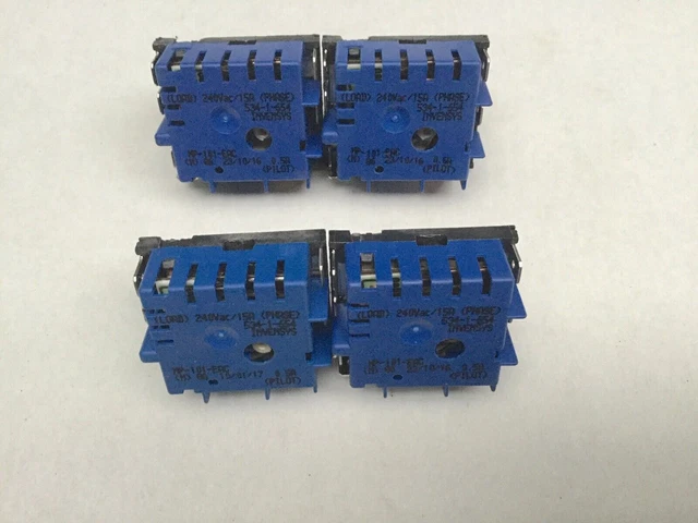 4 X GENUINE Chef Stove Cooktop Hotplate Element Control Switch EEC1380W ...