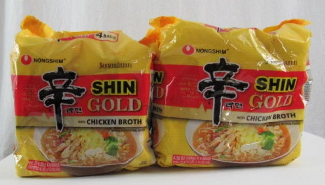 NONGSHIM SHIN GOLD Spicy Chicken Broth Ramyun Premium Ramen Noodle Soup ...