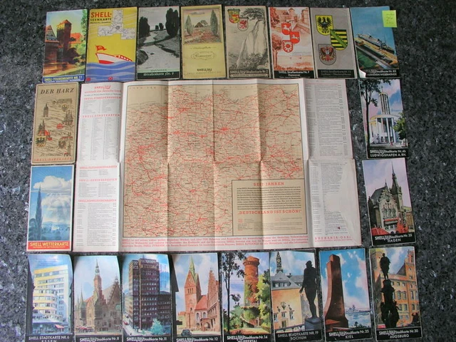 SHELL MAP SHELL map road map tour map city map city map 30s £7.50 ...