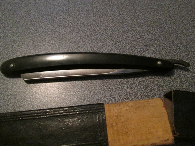 ANTIQUE STRAIGHT RAZOR Alfred Field & Co Sheffield England Etched ...