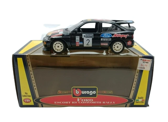 BBURAGO FORD ESCORT RS Cosworth Rally Car Texaco Havoline Black Die ...