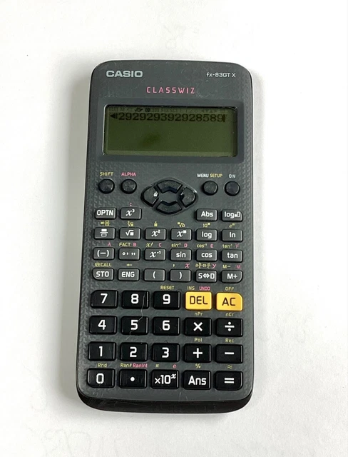 CASIO FX-83GTX CLASSWIZ Scientific Calculator Black Tested Working A ...