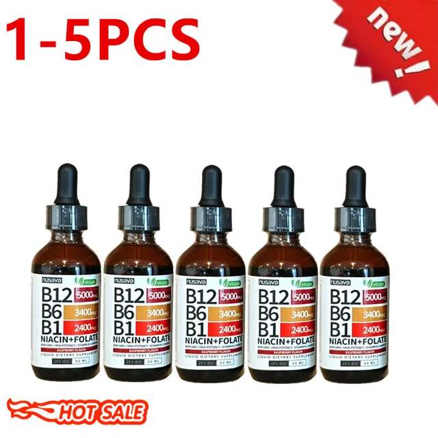 1-5X VITAMIN B12 and B6 Liquid Drops, B12 Sublingual B Complex - B12 ...