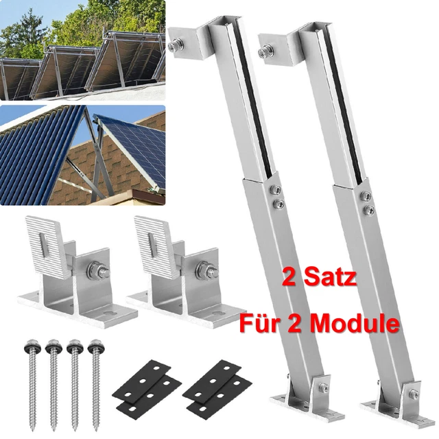 AUFSTÄNDERUNG SOLARMODUL BODENHALTERUNG Balkonkraftwerk Flachdach PV ...