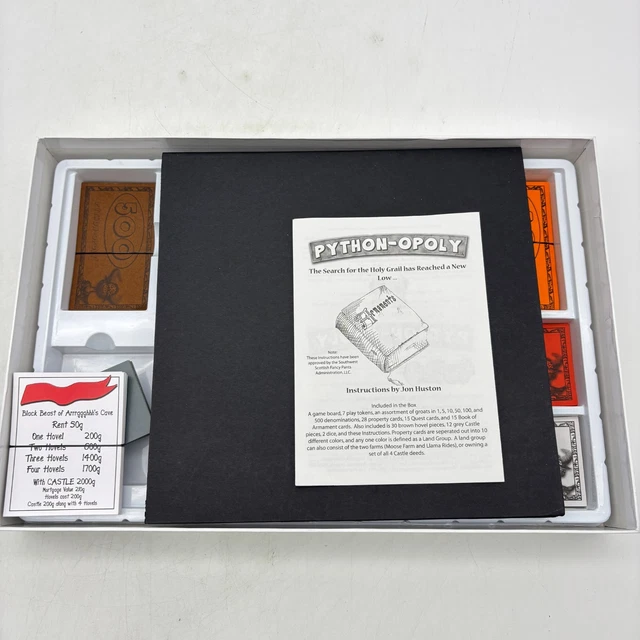 PYTHON OPOLY COMPLETE Toy Vault Monty Python and the Holy Grail Flying ...