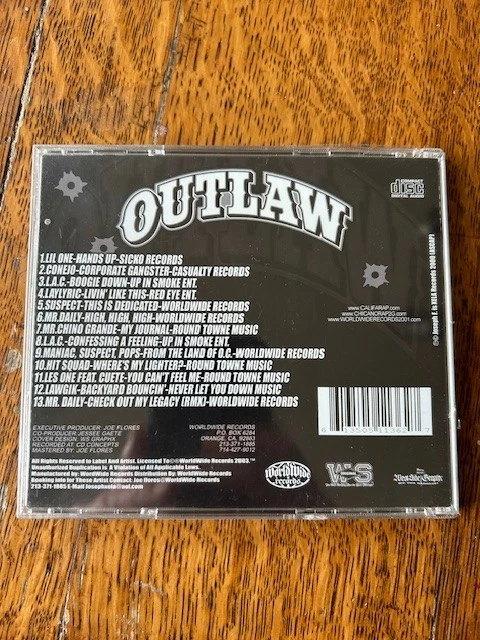 OUTLAW CHICANO GANGSTER Rap Cd New Sealed G-Funk Lil One Cuete Chino ...