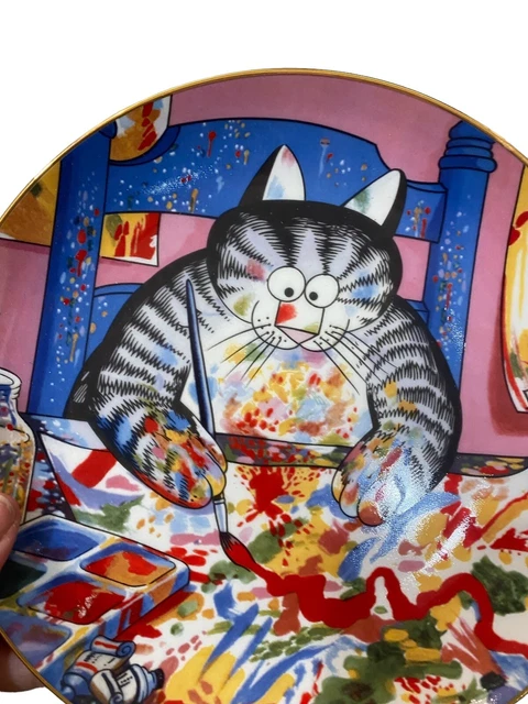 B. KLIBAN ARTIST Cat Limited Edition Danbury Mint Plate A3480 Rare $24. ...