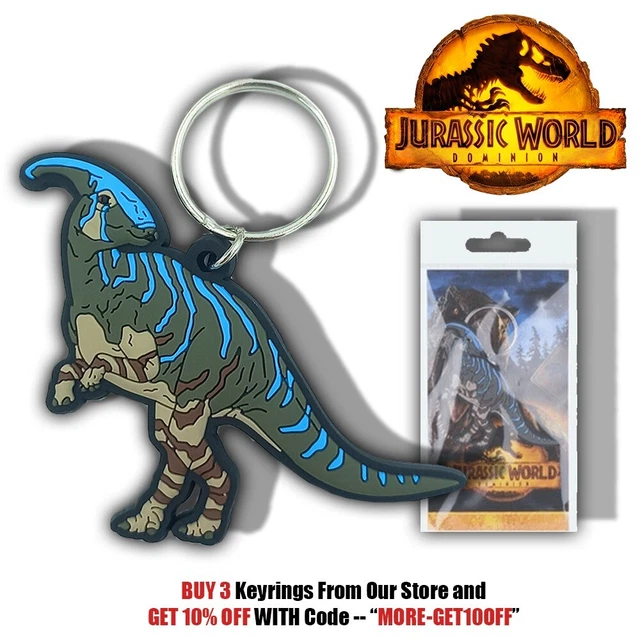 JURASSIC WORLD | Parasaurolophus - Official Dinosaur Rubber Keyring ...