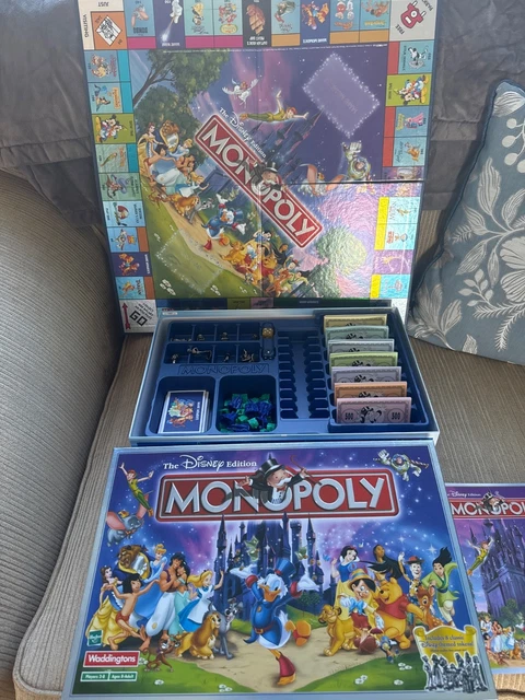 MONOPOLY THE DISNEY Edition Board Game 2001 100% COMPLETE Family Fun £3 ...