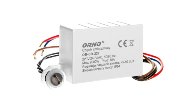 TWILIGHT SWITCH WITH sensor 10A 230V 5-50lx OR-CR-227 /T2UK £20.63 - PicClick UK