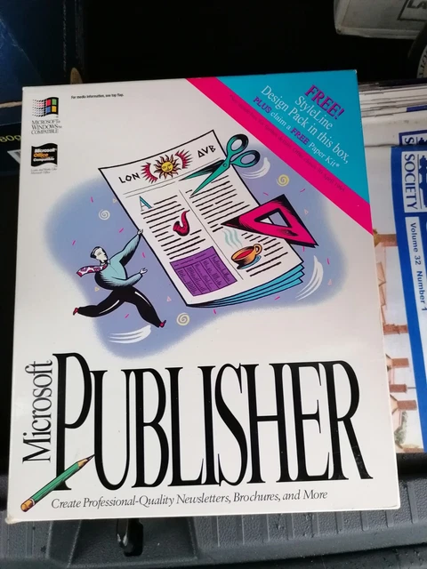 MICROSOFT PUBLISHER WINDOWS Original Rare Vintage Fat Box - Seal Still ...