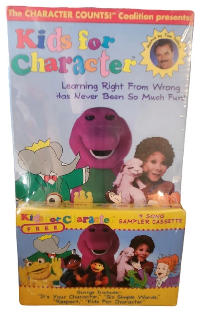 1990S RARE CONDITION Kids for Character (VHS) Barney Gullah Gullah ...