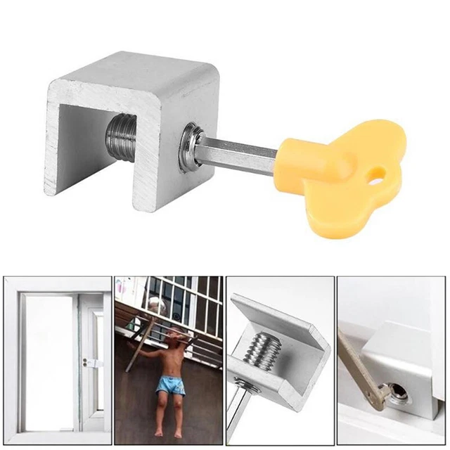 WINDOW SECURITY KEY Lock Sliding Doors Restrictor Child Safety Anti ...