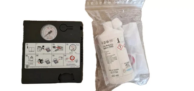 GENUINE VW AG skoda audi tyre mobility system repair kit pump 600 ml ...