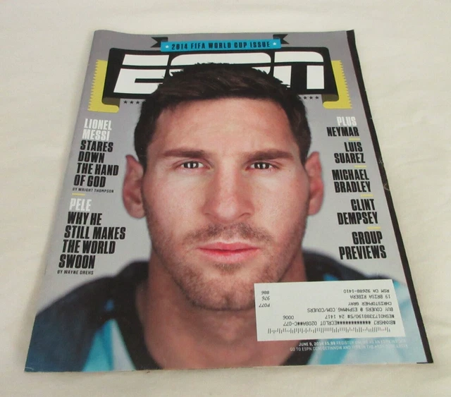 ESPN MAGAZINE LIONEL Messi FIFA World Cup Issue Pele Neymar Luis Suarez ...