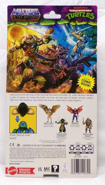 MATTEL MOTU TMNT Tortugas De Grayskull Sigiloso Ninja Leonardo 5.5 ...