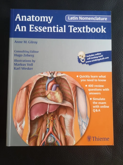 ANATOMY- AN ESSENTIAL Textbook Lehrbuch Anatomie der Anne Gilroy Atlas ...