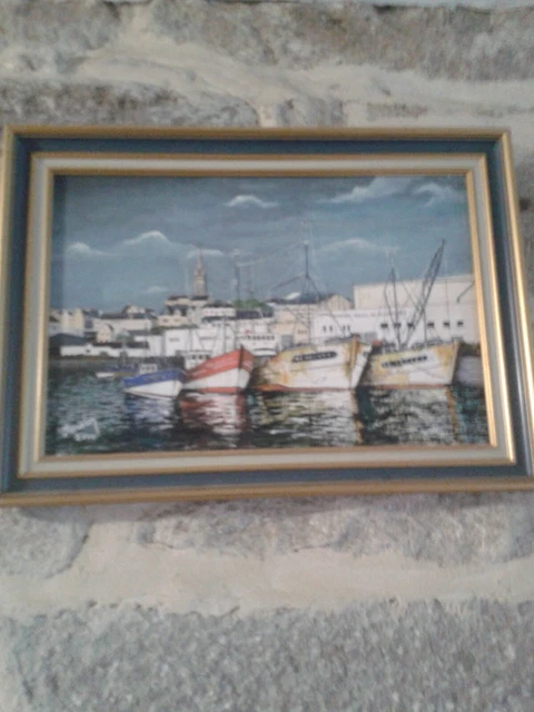 TABLEAU DU PORT de DOUARNENEZ signé RONSIN 2000 £53.76 - PicClick UK