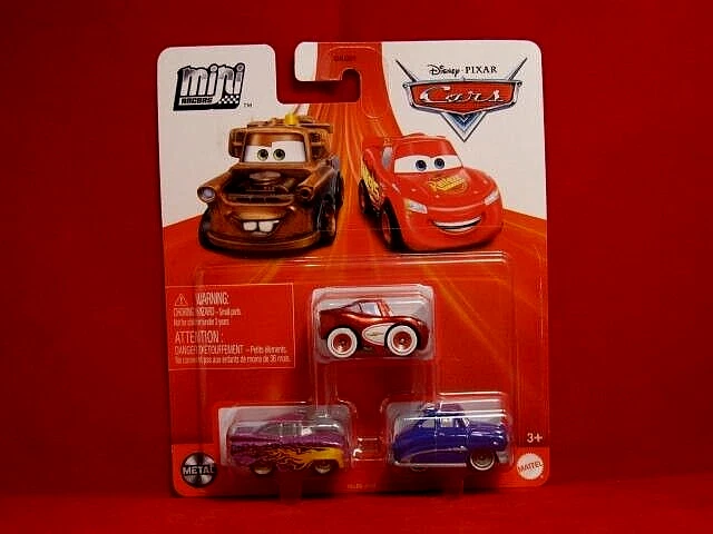 DISNEY PIXAR CARS Mini Racers Cruisin Lightning Doc Hudson Ramone 3Pack ...