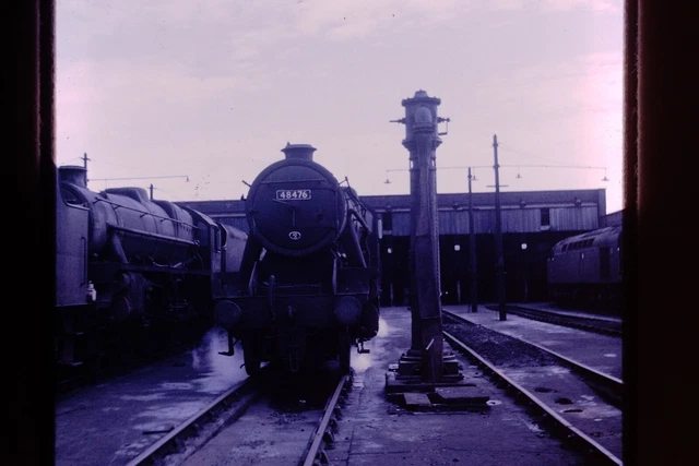1968 BRITISH RAIL 48676 Lostock Hall Depot Loco Steam Railway Slide Ref ...
