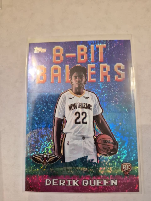2025-26 TOPPS FLAGSHIP Derik Queen 8-Bit Ballers Sand Glitter Rookie RC ...