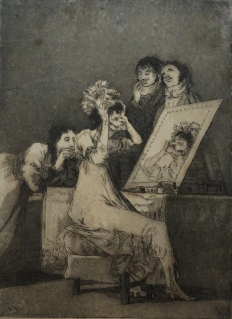 GRAVURE DE FRANCISCO de GOYA "Les Caprices II " Hasta la Muerte ...