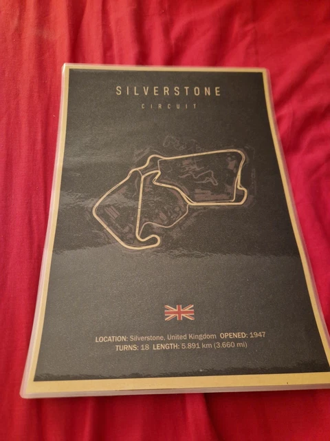 SILVERSTONE CIRCUIT RACE Track Poster £5.92 - PicClick UK