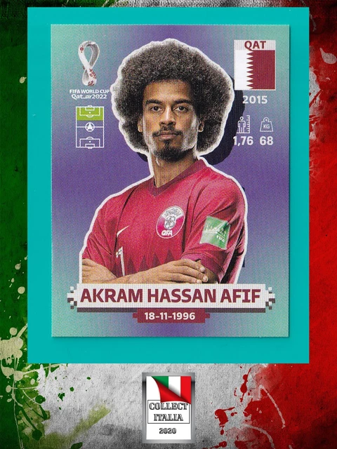CALCIATORI PANINI FIFA World Cup Qatar 2022 Figurina Akram Hassan Afif ...