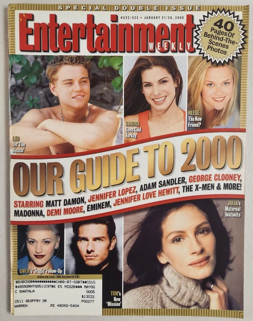 ENTERTAINMENT WEEKLY MAGAZINE January 2000 Leonardo DiCaprio,Julia ...
