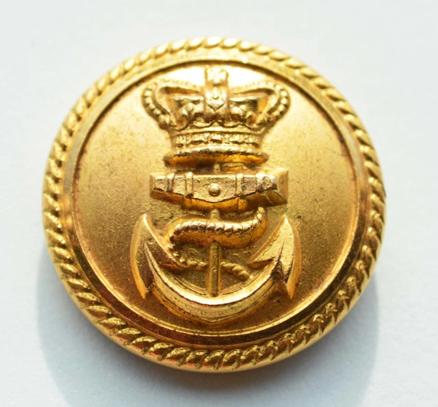 ROYAL NAVY QUEEN VICTORIA CROWN 23 mm GILT BUTTON -Matthews & Company ...