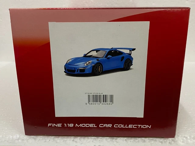 1:18 GT SPIRIT GT139 PORSCHE 911 991 GT3 RS BLUE resin scale model car ...