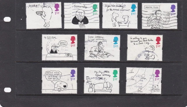 BRITISH OLD STAMPS 1996 Greetings Stamps "Cartoons" Full Used Set SG ...