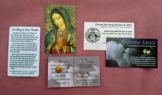 PRECIOUS HANDS LAPEL Pin W Prayer Card Actual Size Of 10 Week Old Baby precious-hands-lapel-pin-w-prayer-card-actual-size-of-10-week-old-baby
