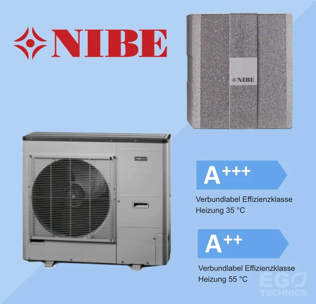 WÄRMEPUMPE LUFT WASSER NIBE AMS 10-12 12 kW + HBS 05-12 BAFA Einbau möglich EUR 5.999,00 ...