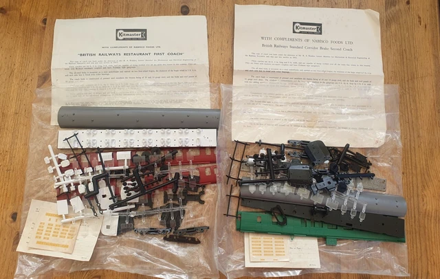 VINTAGE 'KITMASTER' - TWO BRITISH RAILWAYS Mk1 COACHES - OO Gauge ...