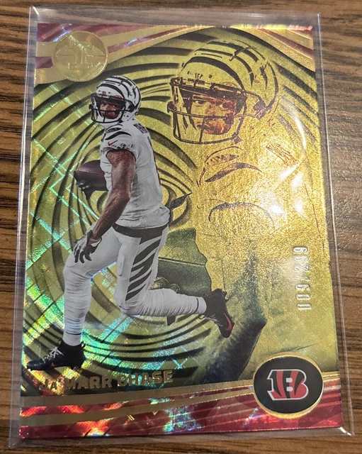 CARTE PARALLÈLE JAUNE 2023 Panini Illusions Ja'Marr Chase SP #/299 ...
