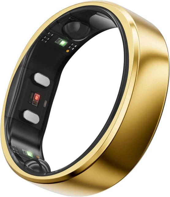 RINGCONN GEN 2 Smart Ring Sleep Apnea Monitor 12-Day Battery Gold Size ...