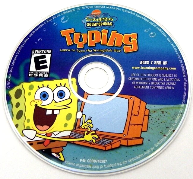 2004 THE LEARNING Company Spongebob Squarepants Typing Win/Mac CD ROM ...