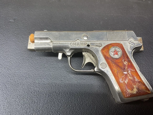 VINTAGE COLLECTIBLE HUBLEY Champ Toy Cap Gun Pistol .45 Red Handle ...