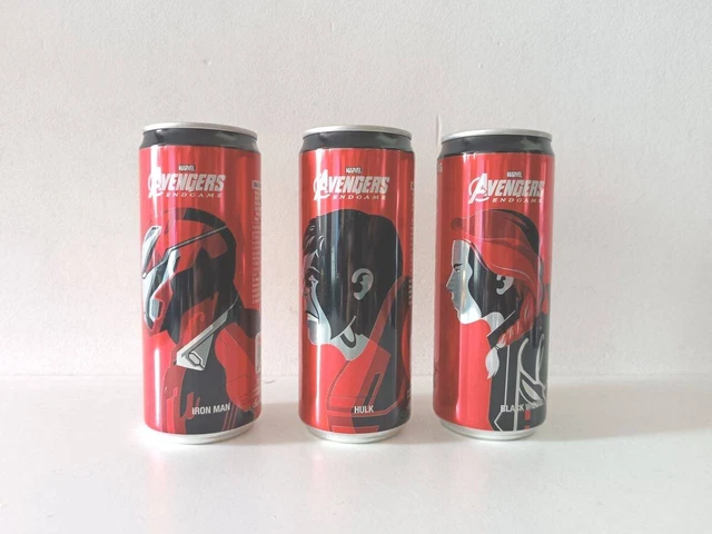 COCA COLA ZERO Marvel Avengers Endgame Vietnam Iron Man Hulk Black ...