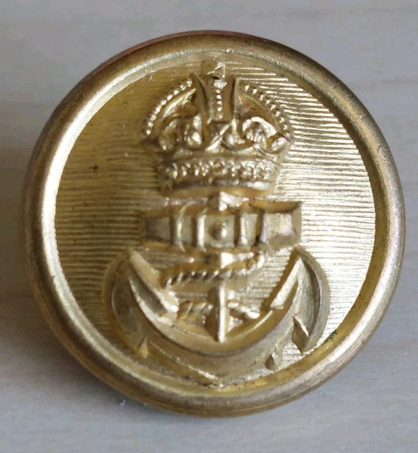 ROYAL NAVY PETTY Officer 23mm Button, Kings Crown, Militaria ...