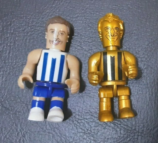2 X NORTH MELBOURNE KANGAROOS AFL Mini Micro Figures GOLDSTEIN 22 GOLD ...