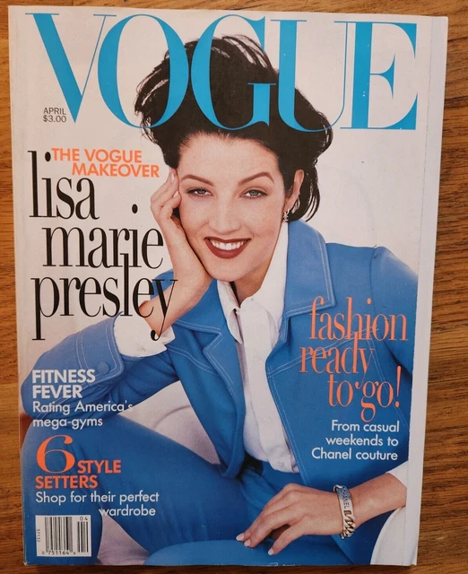 VOGUE MAGAZINE APRIL 1996 Lisa Marie ELVIS Presley The Vogue Makeover £ ...
