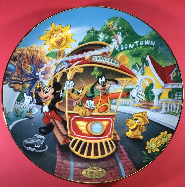 DISNEY MICKEY’S TOONTOWN DISNEYLAND 40th Anniversary Collector Plate ...