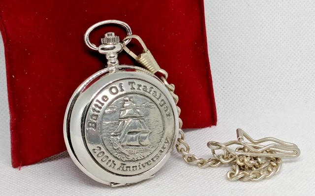 AE WILLIAMS BATTLE of Trafalgar 200th Anniversary Pocket Watch-Working ...