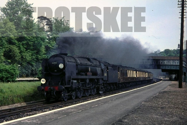 35MM SLIDE BR British Railways Steam Loco 34021 Class WCBB c1966 £3.99 ...