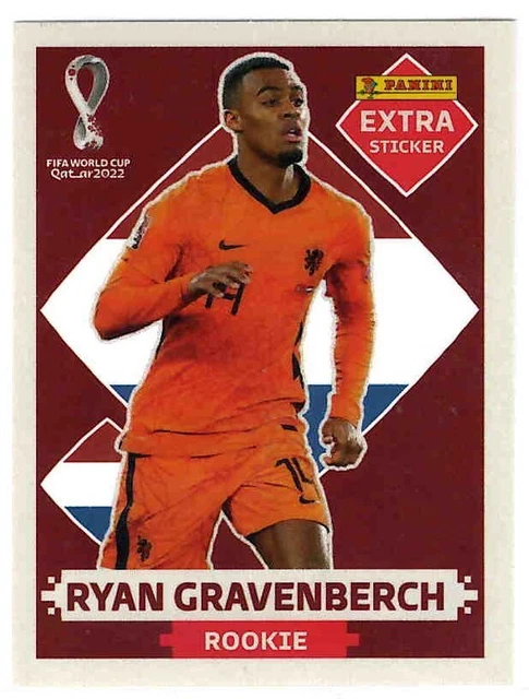 PANINI QATAR WORLD Cup Extra Sticker 2022 Rookie Ryan Gravenberch Base Bourgogne EUR 16,13 ...