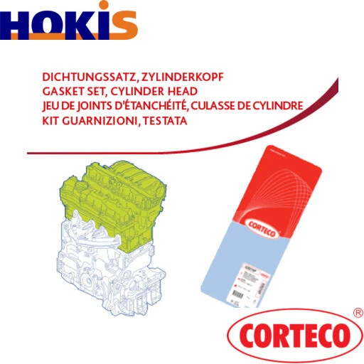 SET GUARNIZIONI TESTATA CILINDRO PER OPEL ASTRA/TwinTop/GTC ...