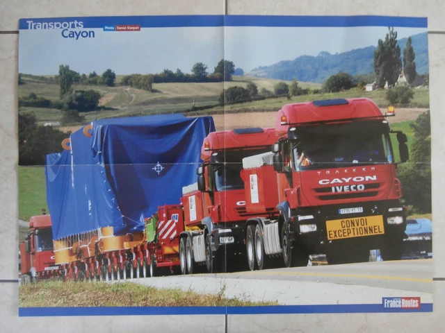 POSTER CAMION IVECO TPS CAYON Convoi Exceptionnel 55 x 42 cm EUR 3,50 ...